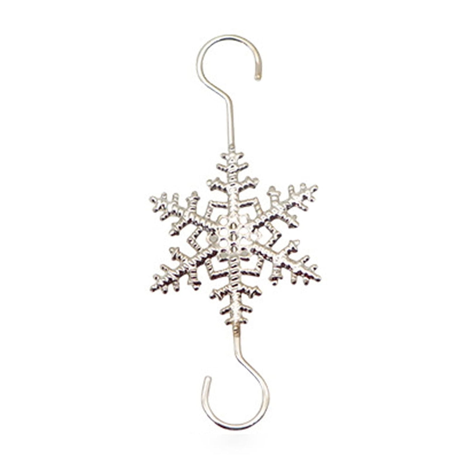 Decorr 10Pcs Christmas Decorative Hook Silver/Gold Snowflake Hook ...