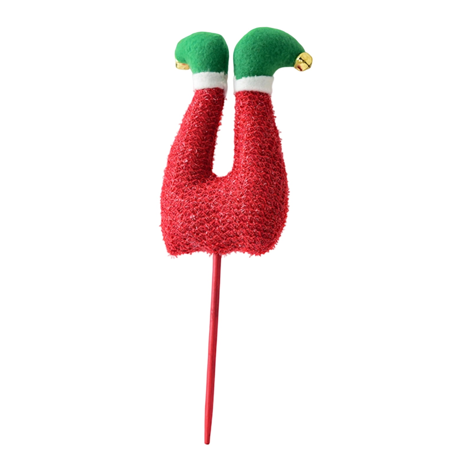 Decorr 12.59inch Christmas Elf Legs Picks Glittering Stuffed Feet Xmas ...
