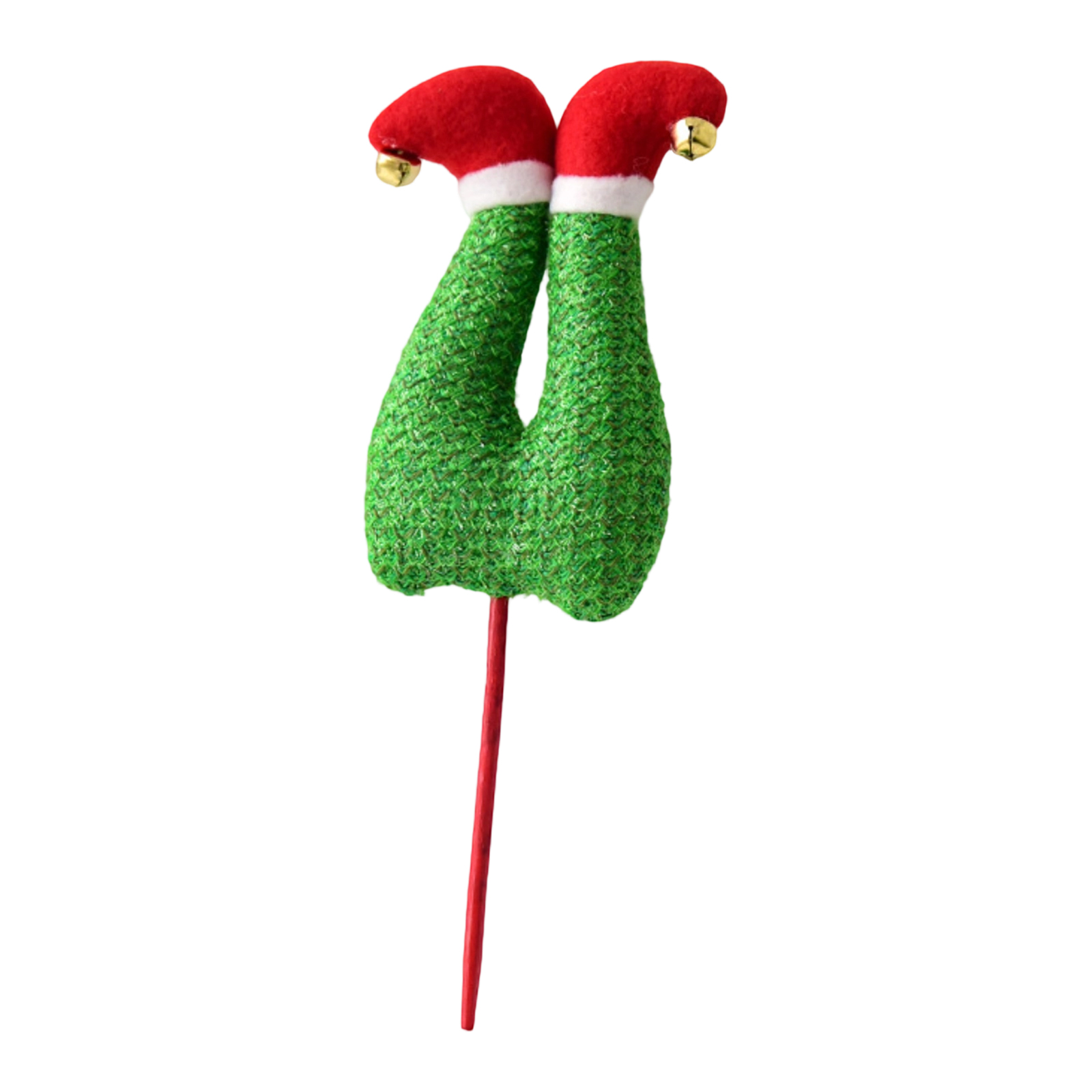Decorr 12.59inch Christmas Elf Legs Picks Glittering Stuffed Feet Xmas ...