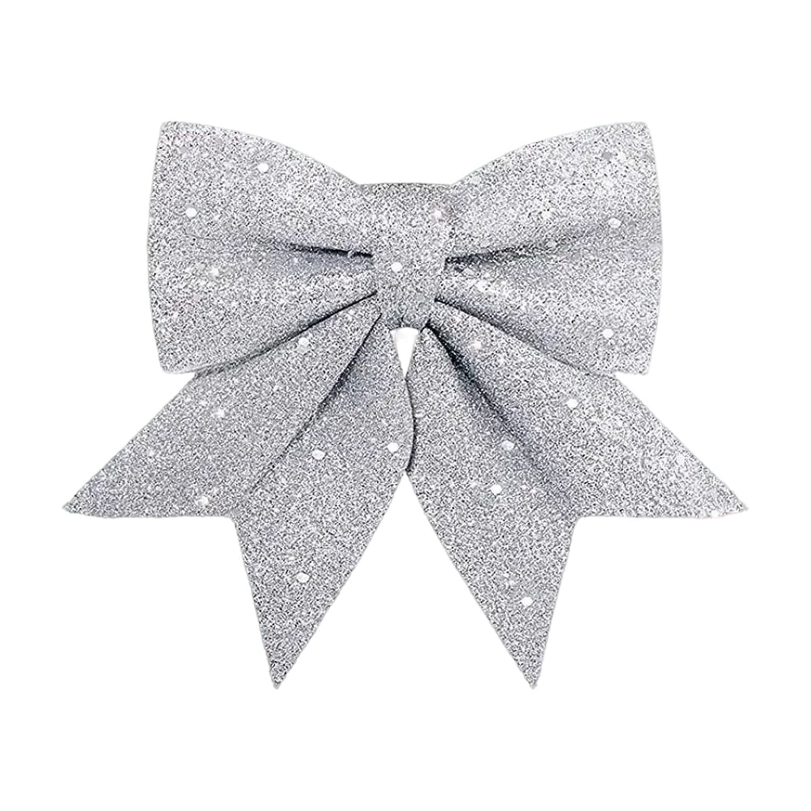 Decorr 2-Pack Pearl Cotton Gold Powder Christmas Bow Set - 3D Stereo ...