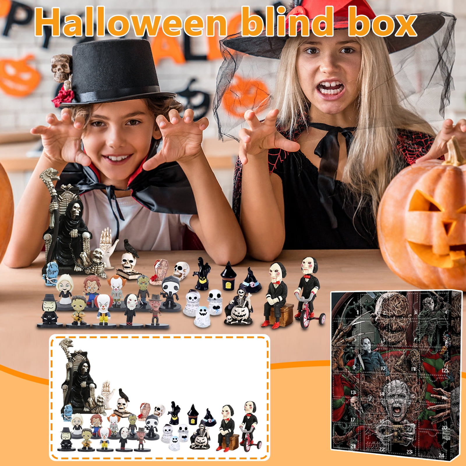 Decorr 2025 24-Day Horror Carnival 3D Advent Blind Box Calendar ...