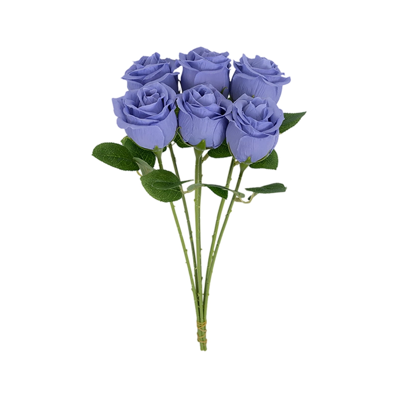 Decorr 6Pc 13" Realistic Artificial Plastic Roses, Lifelike Faux Rose ...