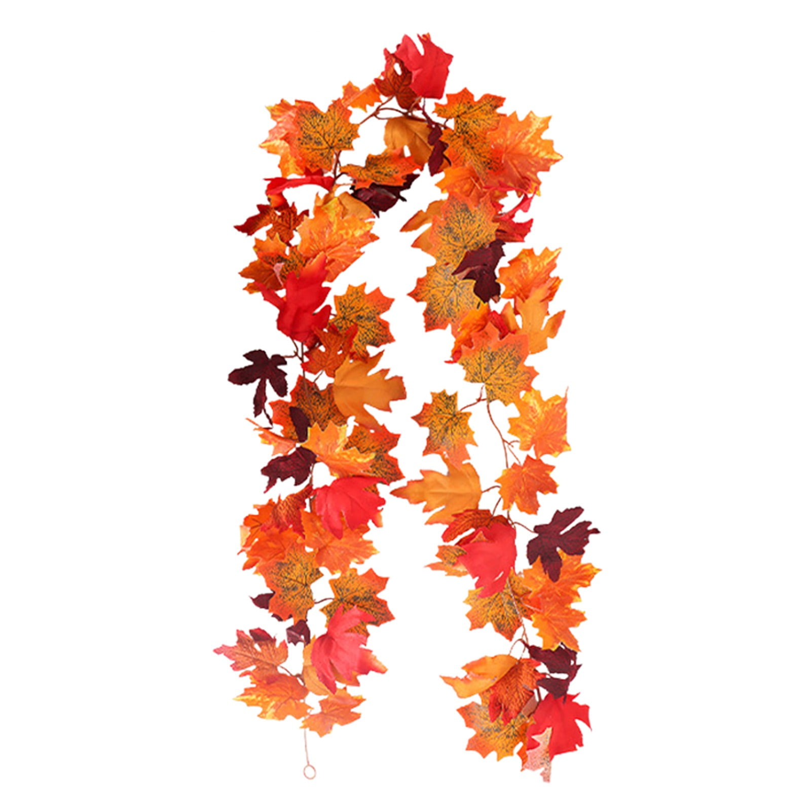 Decorr Artificial Maple Leaf Garland With White Silk Flowers, Faux Fall ...