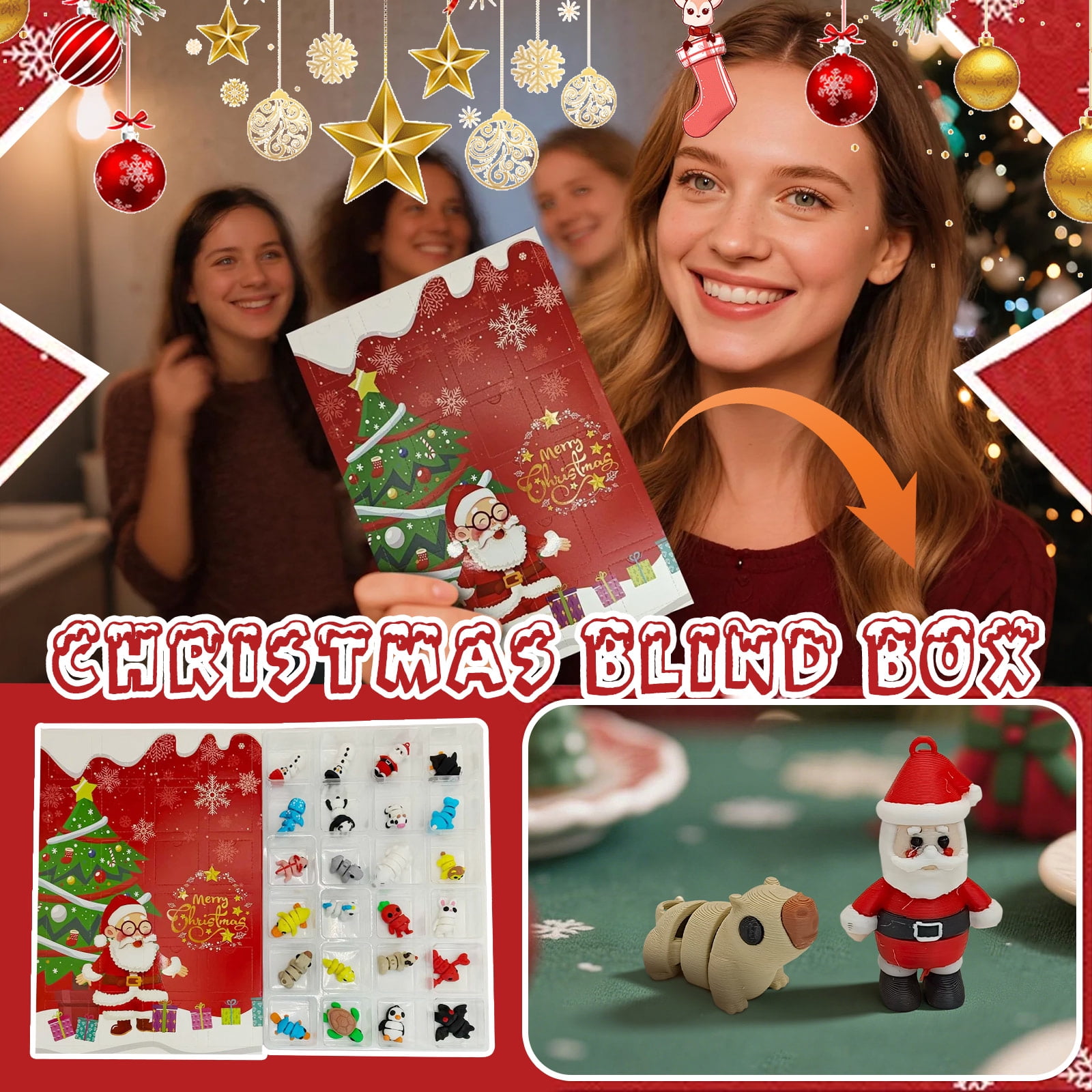 Decorr Christmas 24-Day Advent Calendar (Plastic) - Dinosaur-Themed ...