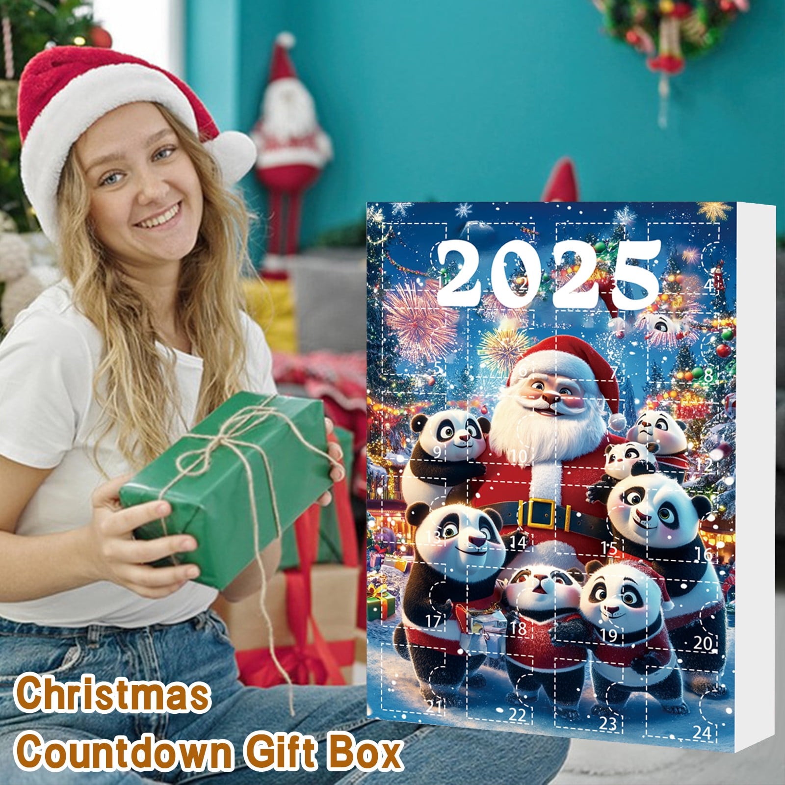 Decorr Christmas Advent Calendar 2025, 24 Days 2D Panda Christmas ...