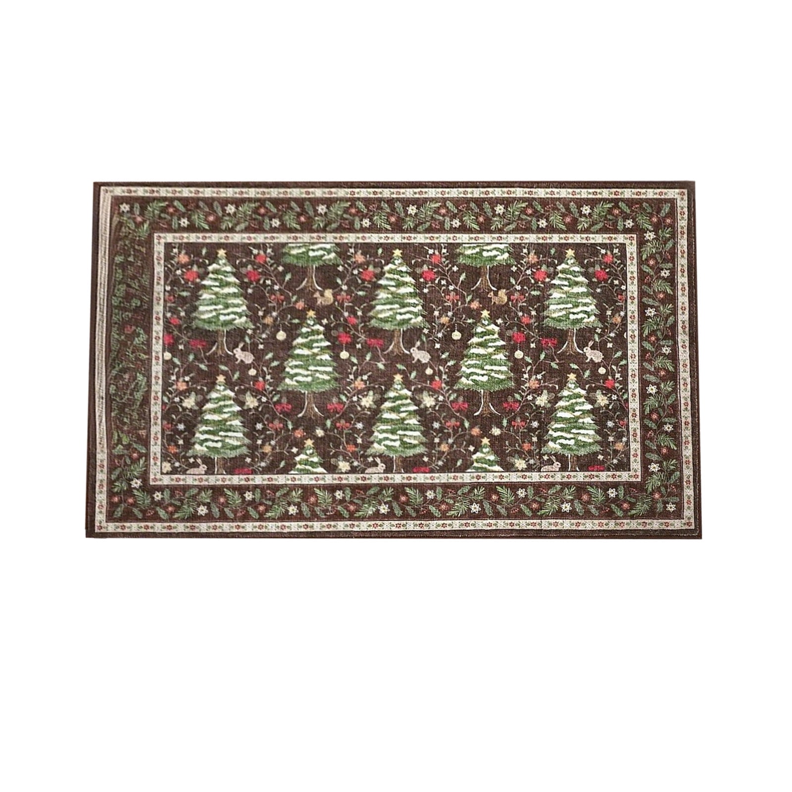 Decorr Christmas Atmosphere Doormat With Tree Pattern, 40X60 Cm Holiday ...