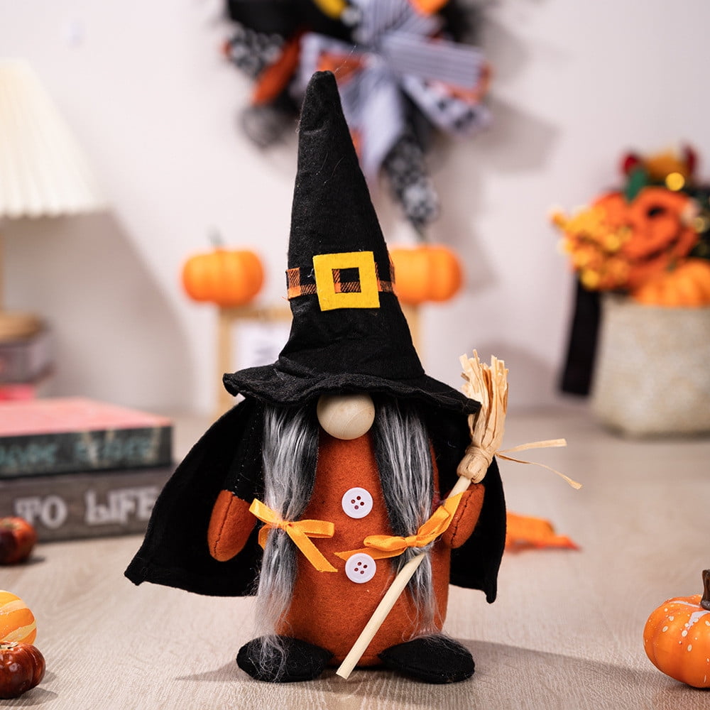 Decorr Halloween Decorations Gnome Plush, Handmade Halloween Decor ...