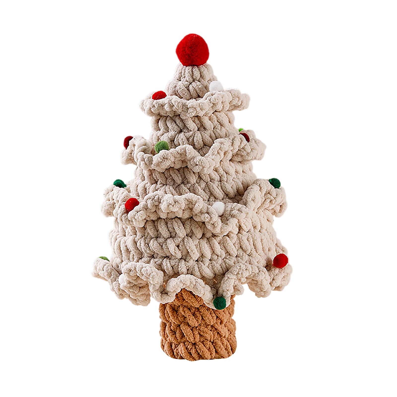 Decorr Hand-Knitted Christmas Tree Ornament, Soft Yarn Festive Decor ...