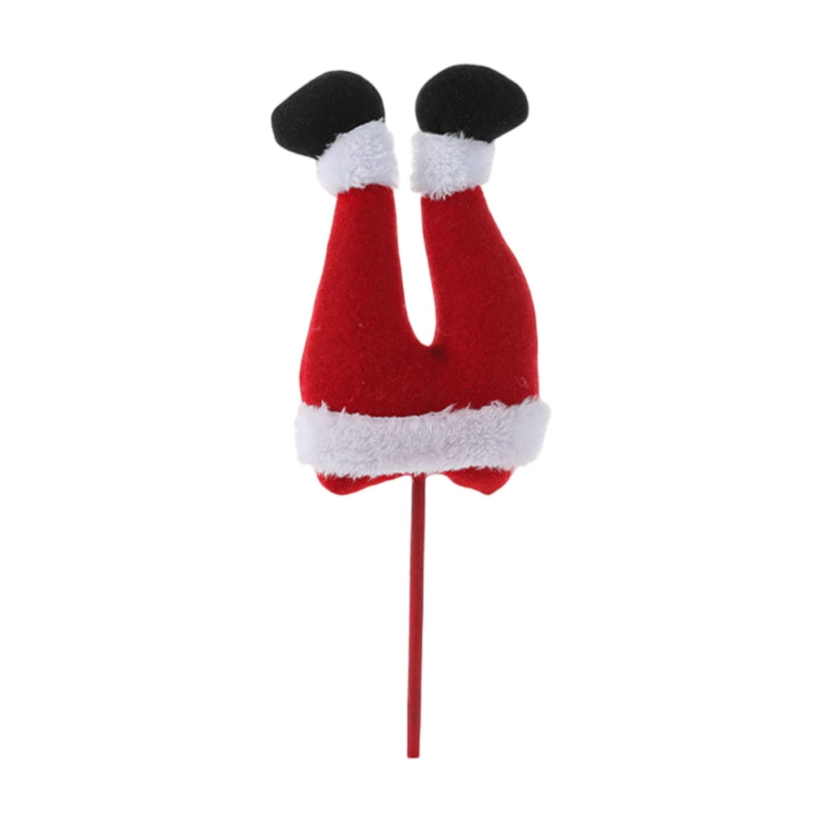 Decorr Inverted Santa Leg Christmas Tree Topper, Glitter Stuffed Leg ...