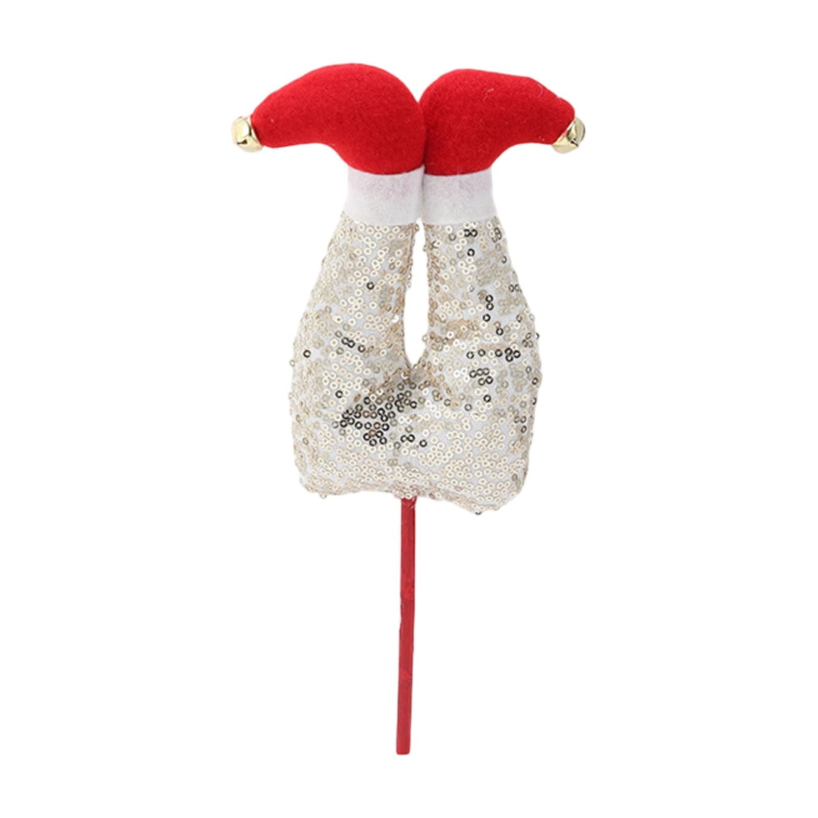 Decorr Inverted Santa Leg Christmas Tree Topper, Glitter Stuffed Leg ...