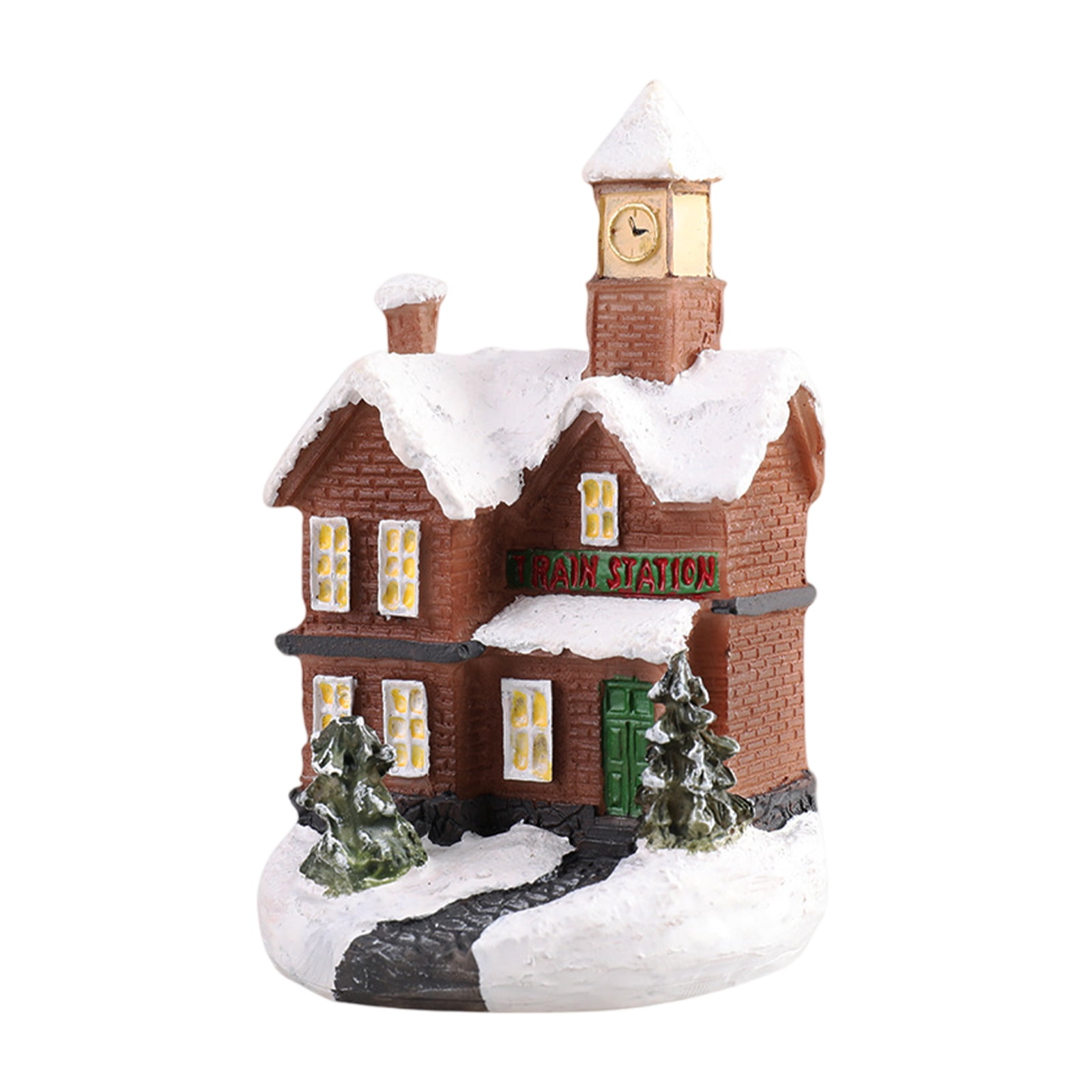 Decorr LED Lighted Christmas House - European Style Resin Village Decor ...