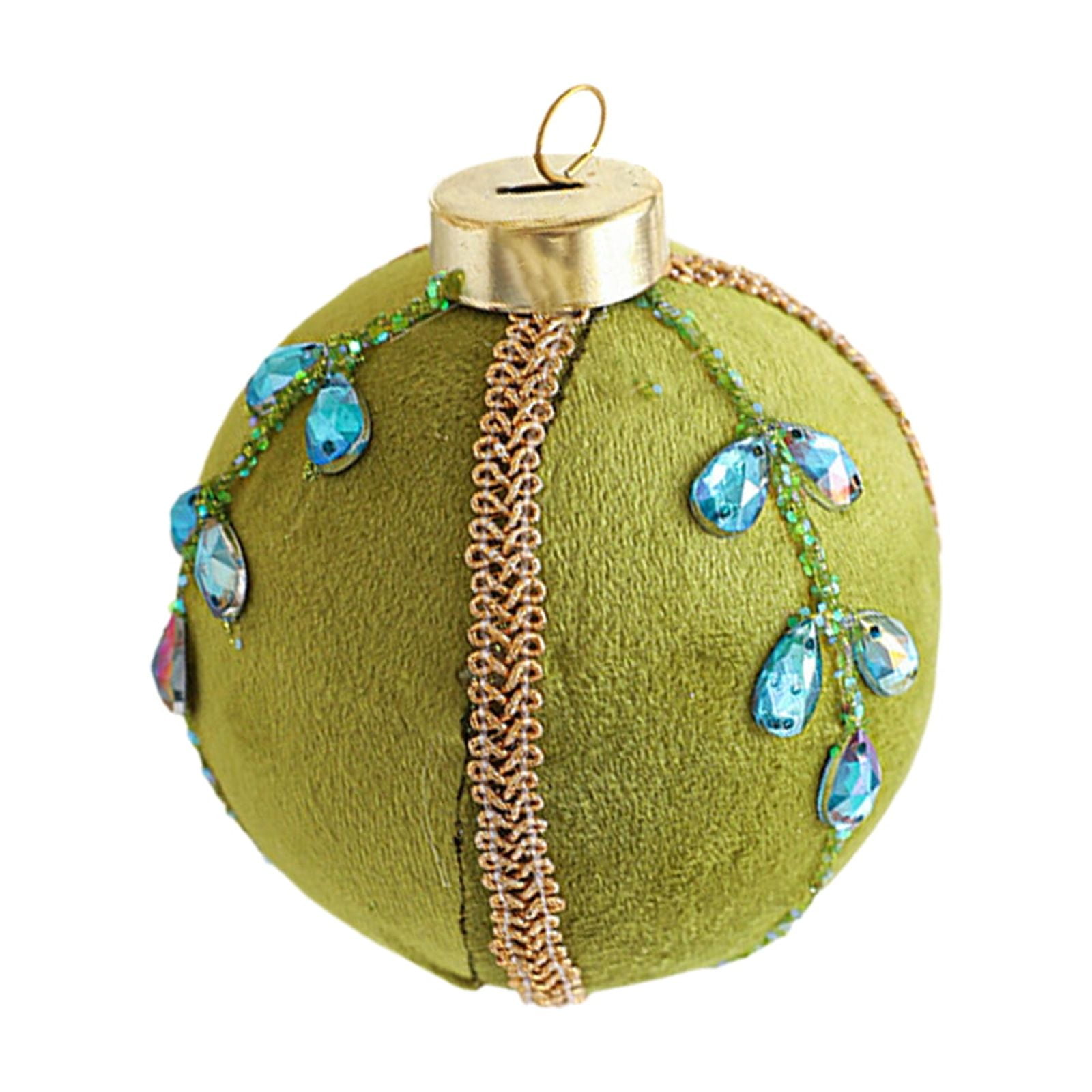 Decorr Luxury Satin Christmas Ball Ornament, 3.15 Inch Foam Core Decor ...