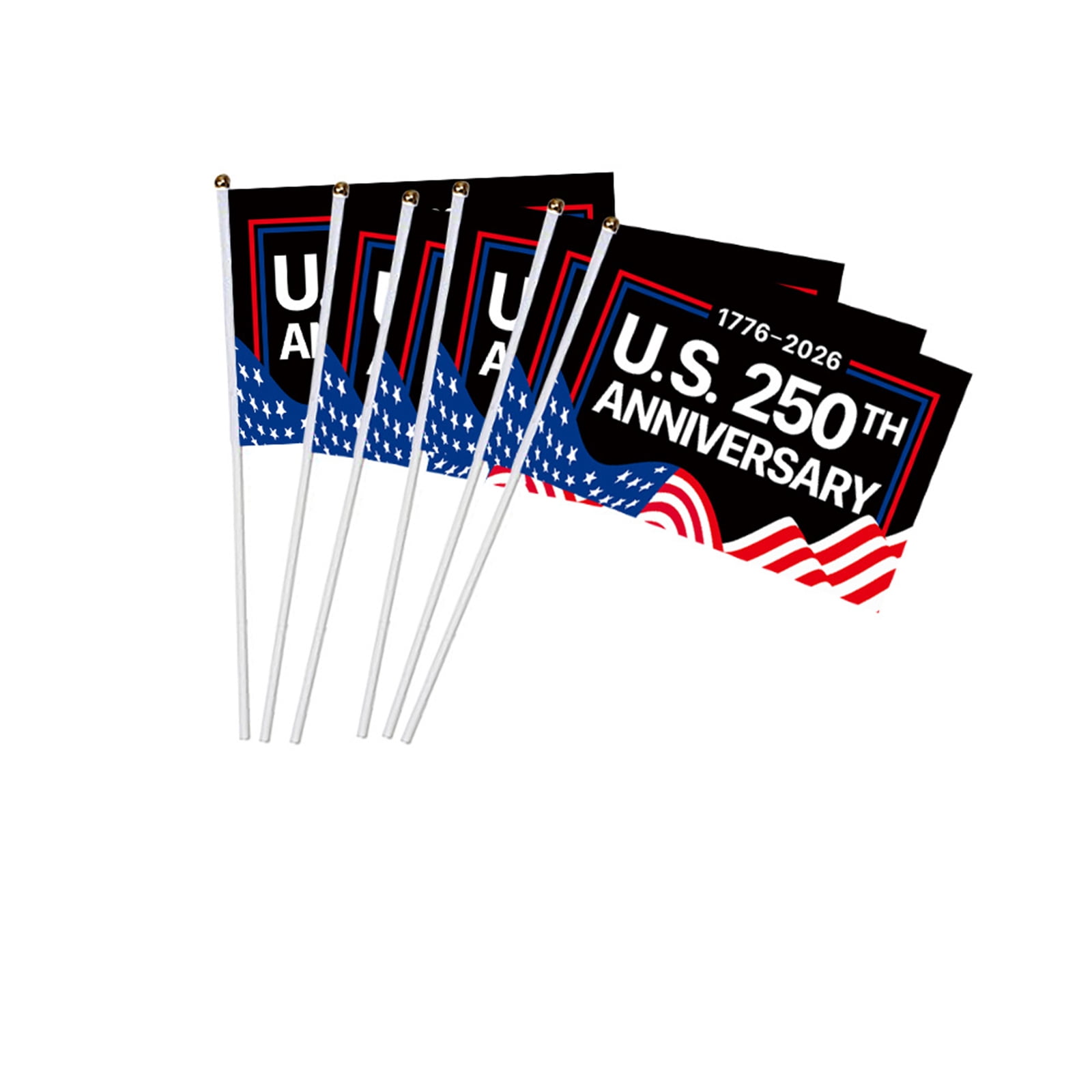Decorr USA 250th Anniversary Handheld Flags, 20PCS Patriotic Mini Hand ...