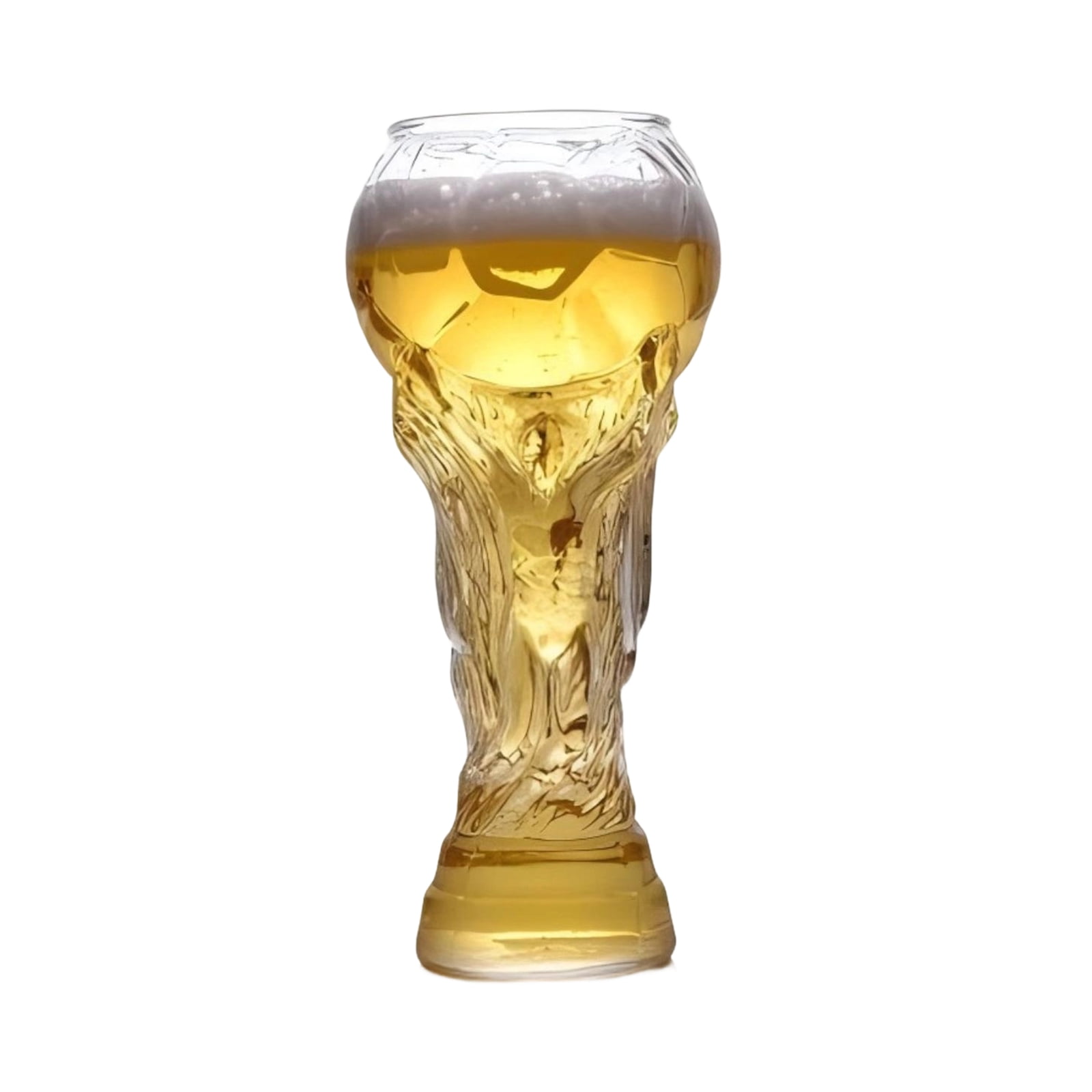 Decorr World Cup Trophy Shaped Beer Glass, 750ml Clear Glass Football ...