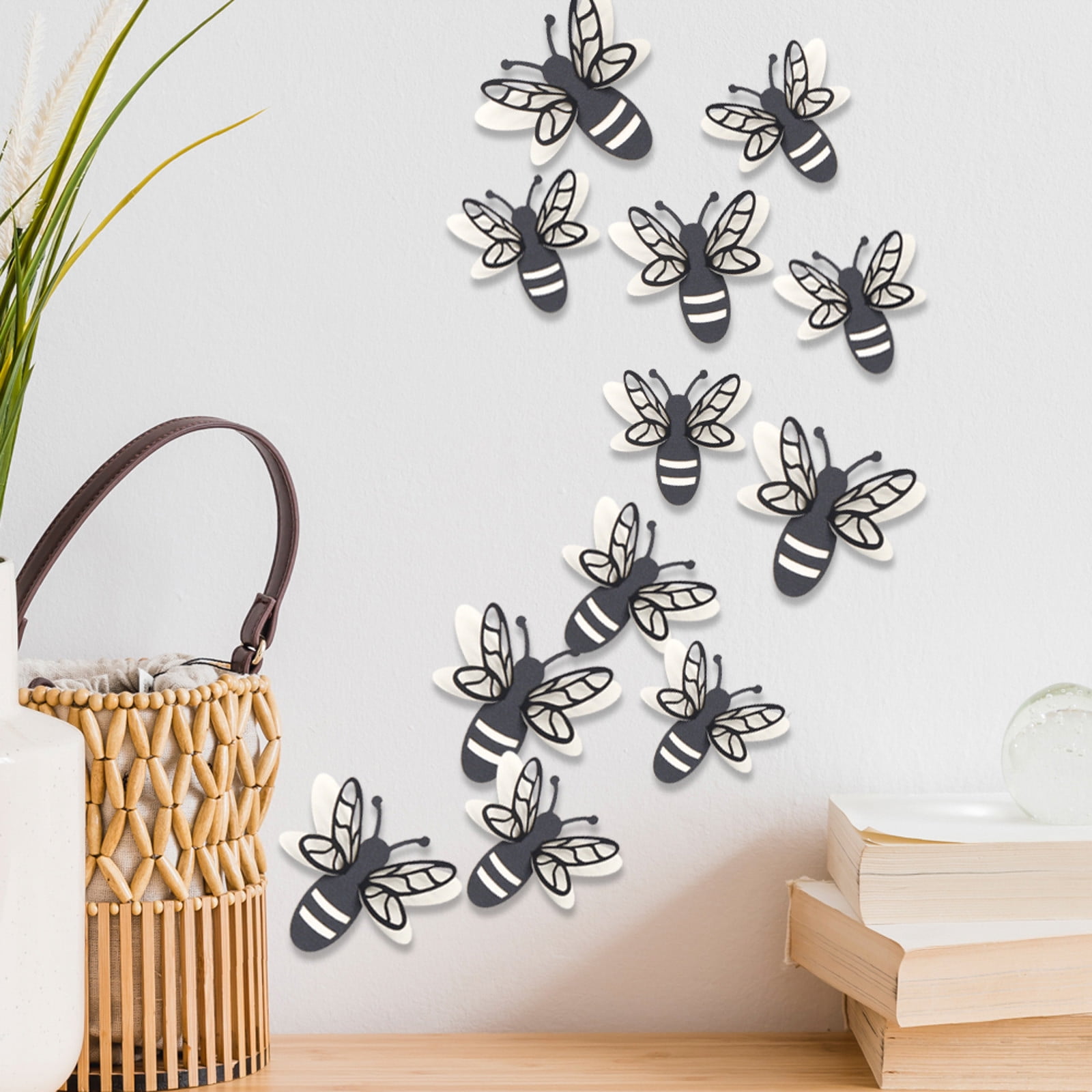 Decorsmart picture removable stickers branches! 24PCS 3D Bee Stickers ...