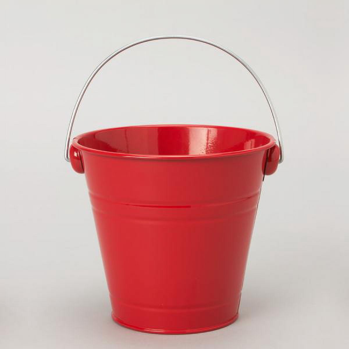Decostar™ Metal Pail Bucket 5½ "- Red - 12 Pieces - Walmart.com