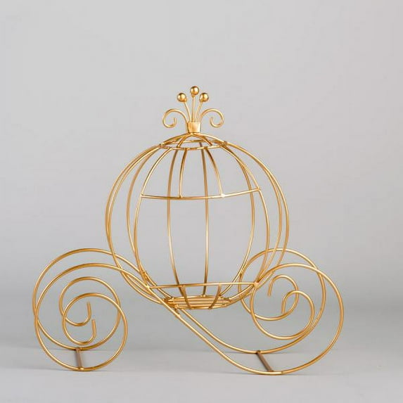 Decostar™ Metal Pumpkin Carriage 12¼" - Gold - Walmart.com
