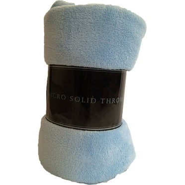 "Microlight Soft Polyester Multipurpose Fleece Throw Blanket, Navy Blue ...