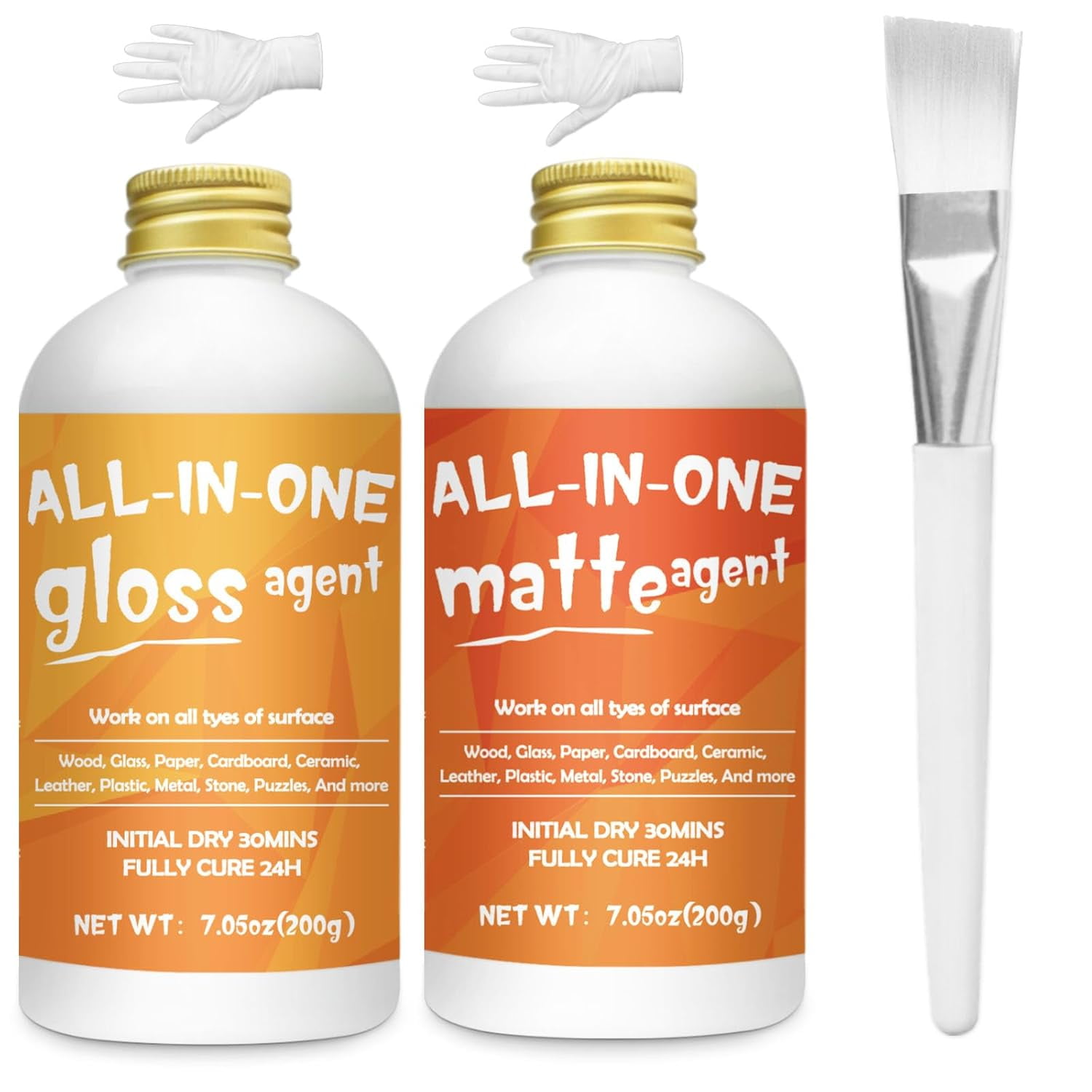 Decoupage Glue, 2 X 200ml Gloss/Matte Effect All Purpose Craft Glue ...