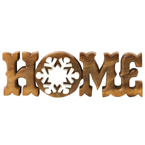 Decozen Handcrafted Solid Wood Home Letters Sculpture from Daughter ...