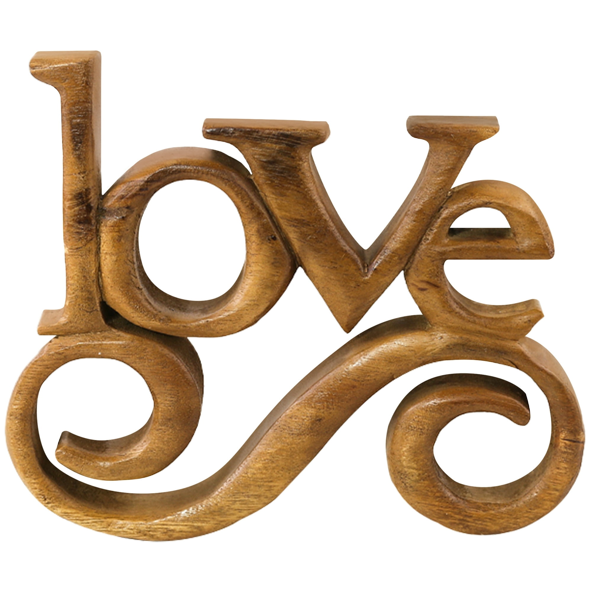 Decozen Home Decor Gifts for Mom Love Sign Letters Acacia Wood Figurine ...