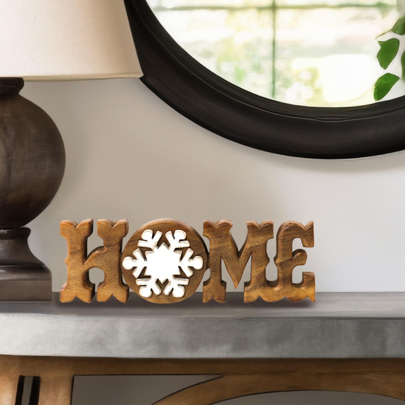 Decozen Handcrafted Solid Wood HOME Letters Sculpture – Gift from ...
