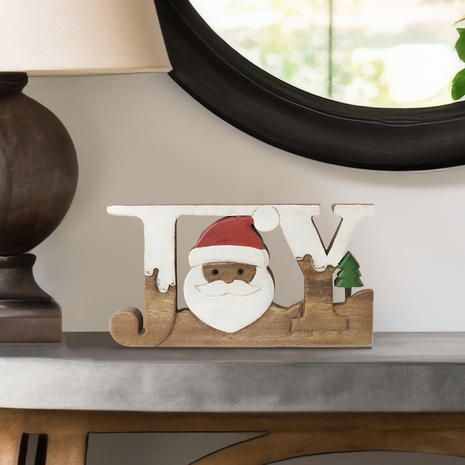 Decozen Home Decor Handmade Wooden Sculpture in Joy Sign Letters ...