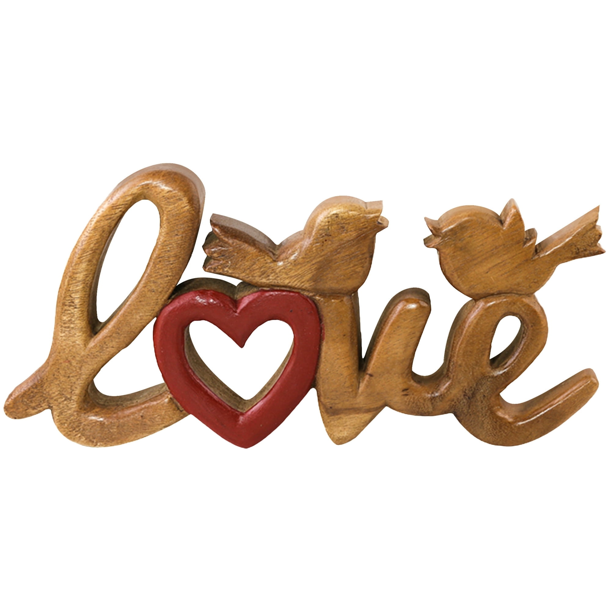 Decozen Handcrafted Solid Wood Love Letters Sculpture – Gifts for Dad ...