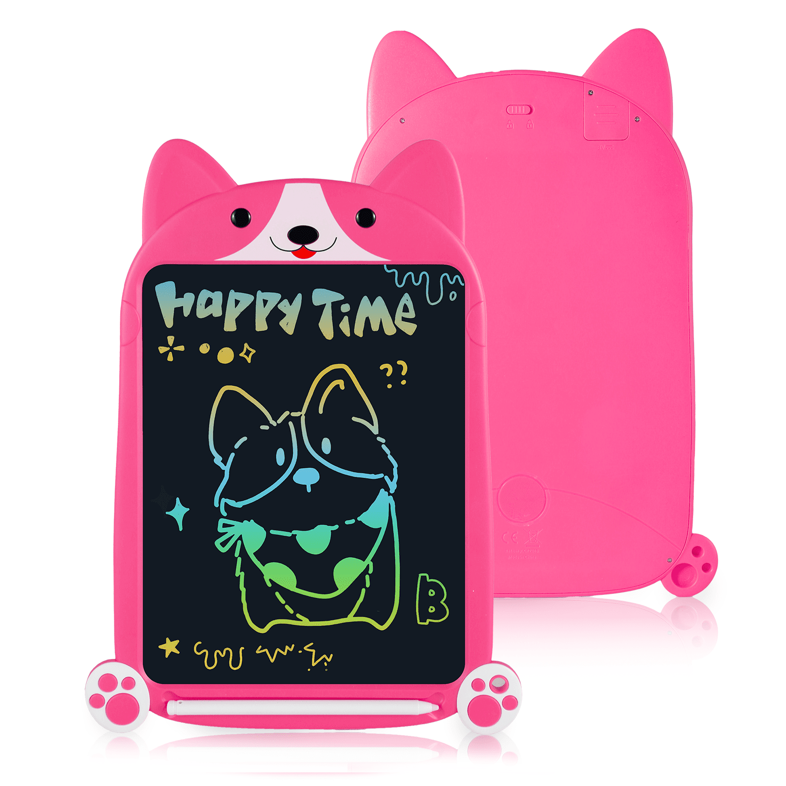 Decute 10" Corgi LCD Writing Tablet Set with Anti-Loss Strap & Practice ...