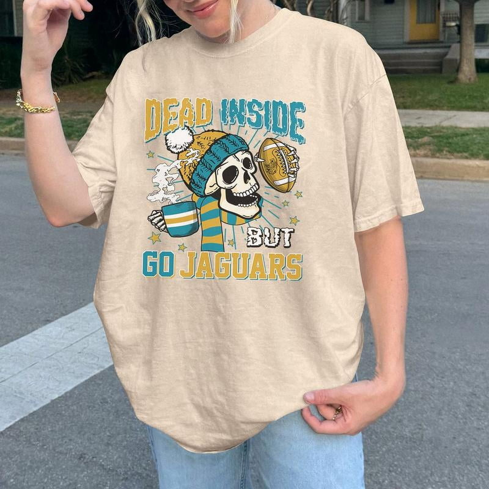 Ded Inside But Go Jaguar . Football T . new year. . American Football ...
