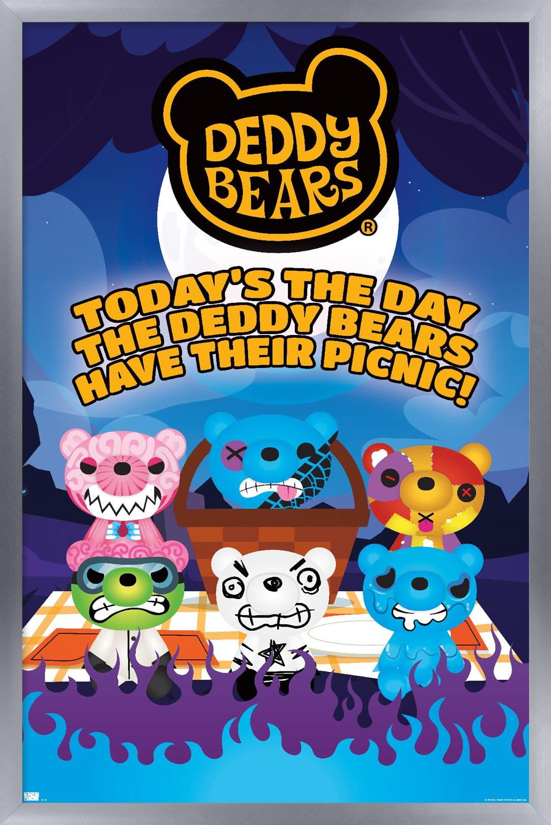 Deddy Bears - Picnic Wall Poster, 14.725" x 22.375" Framed - Walmart.com