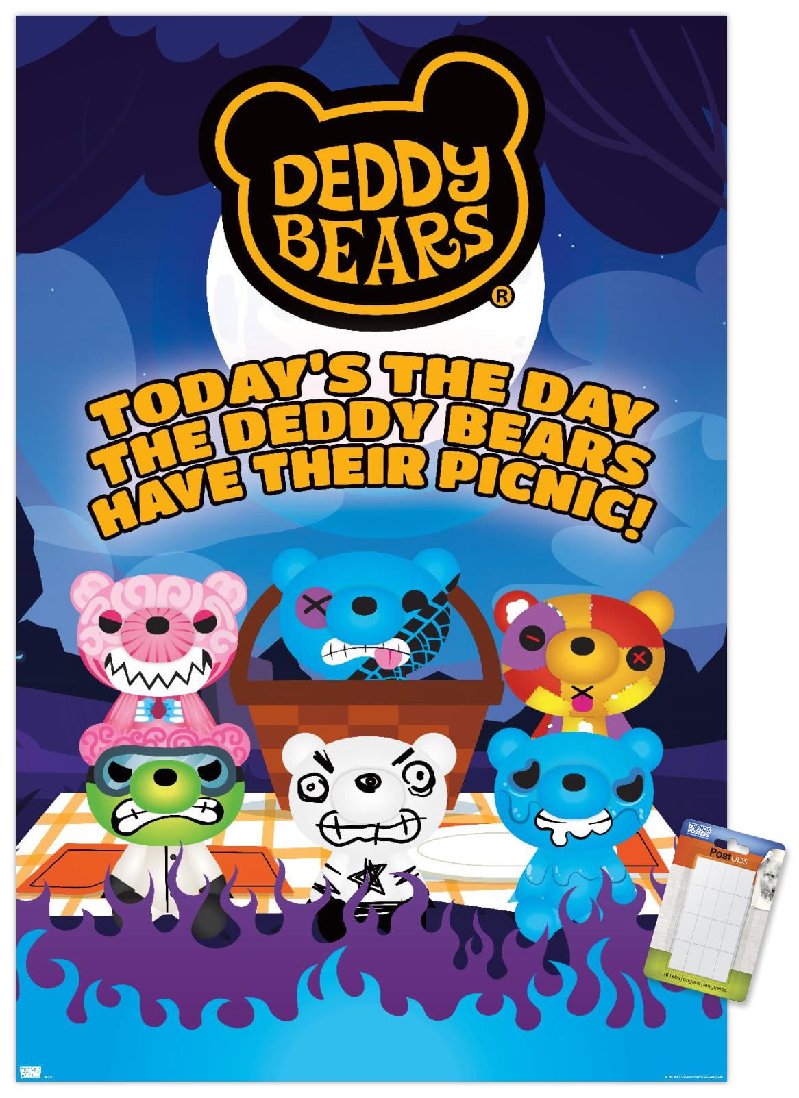 Deddy Bears - Picnic Wall Poster, 14.725" x 22.375" - Walmart.com