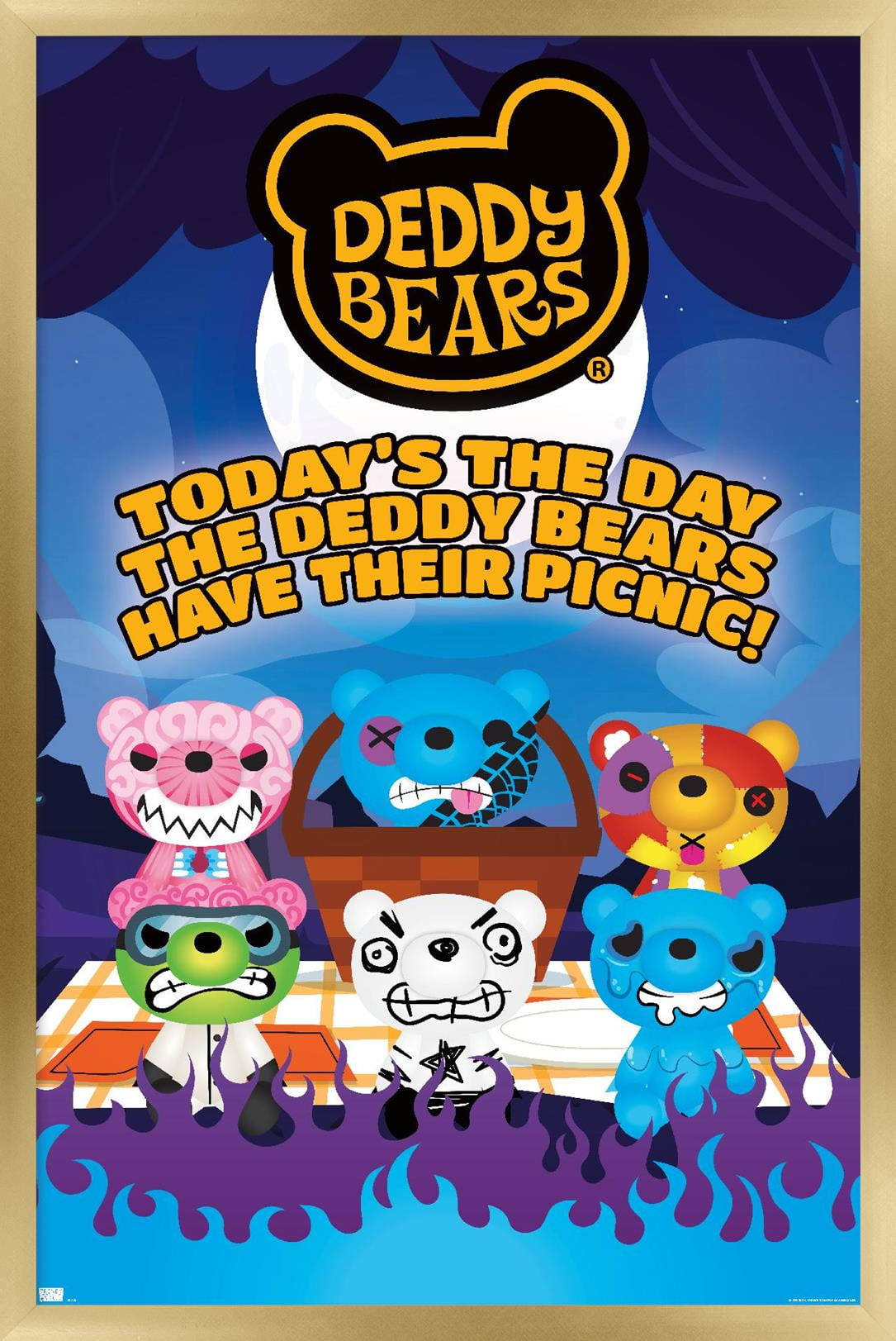 Deddy Bears - Picnic Wall Poster, 22.375" x 34" Framed - Walmart.com