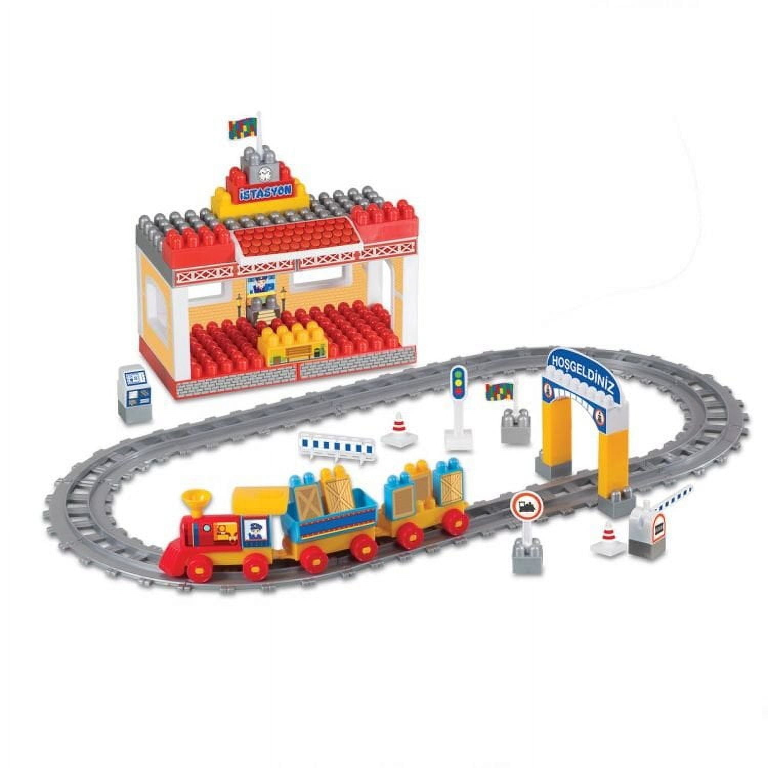 65-Piece Rail Train Set - Deluxe Track Collections - Walmart.com