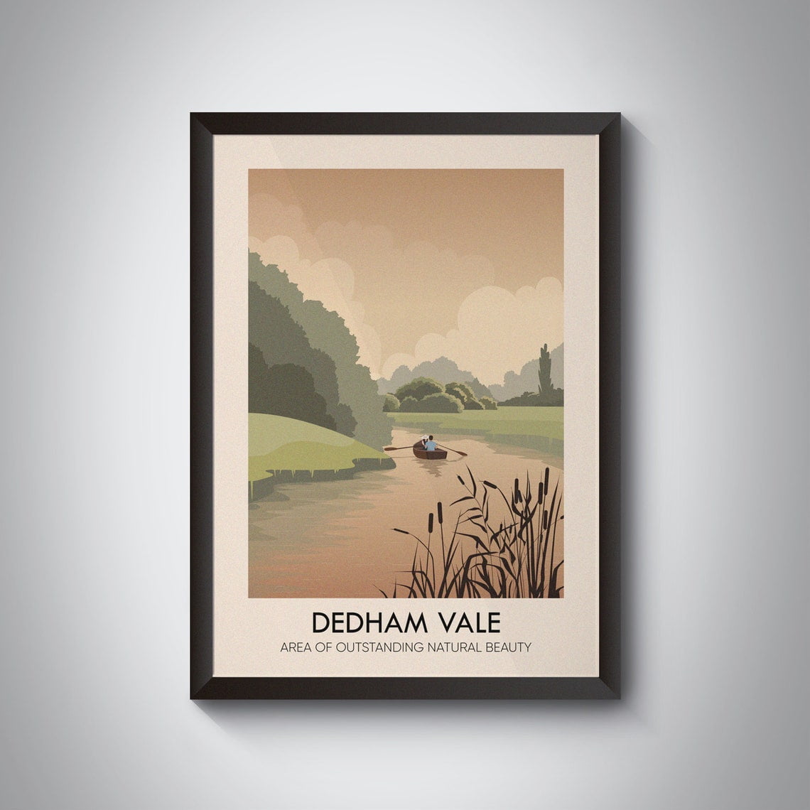 Dedham Vale Aonb Travel Poster, Essex, Suffolk, River Stour, Stour ...
