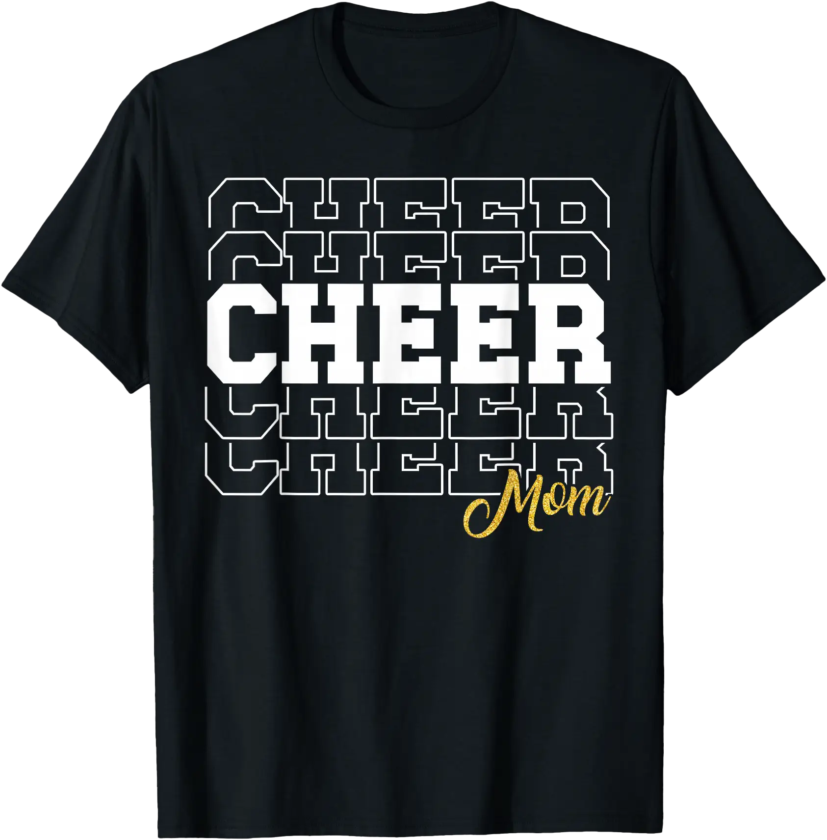 Dedicated Cheer Mom Biggest Fan Cheerleader T-Shirt Game Day Spirit ...