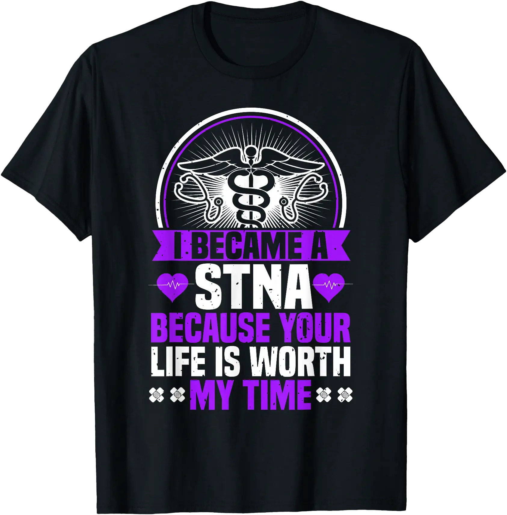 Dedicated STNA Nurse Aide Appreciation T-Shirt for Nursing Assistants ...