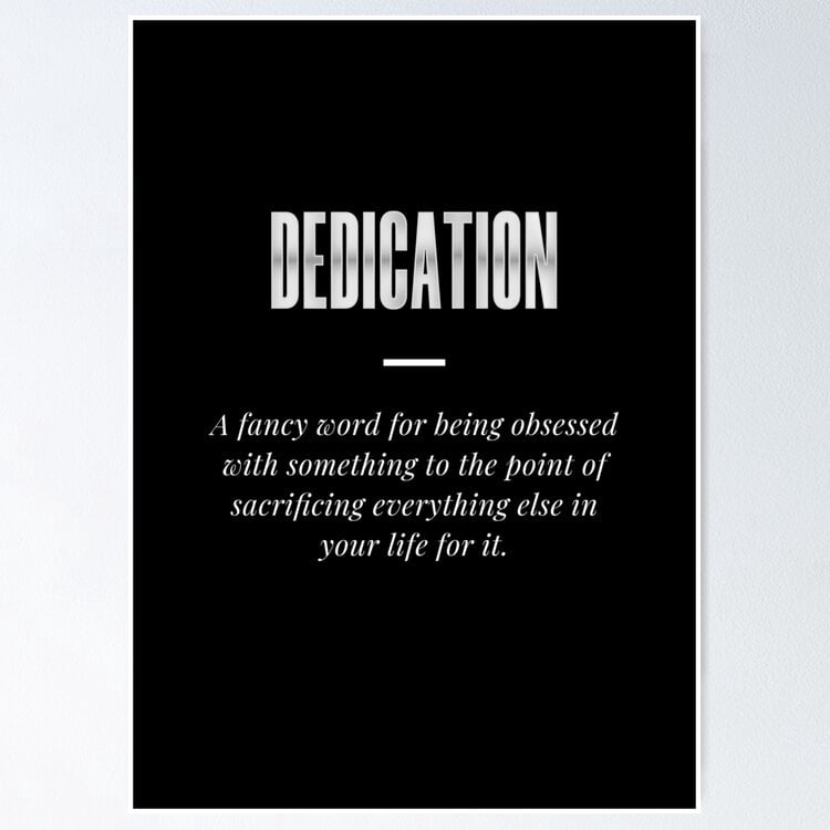 Dedication Poster- Unframed Poster | Wall Art | Perfect For Home Decor ...