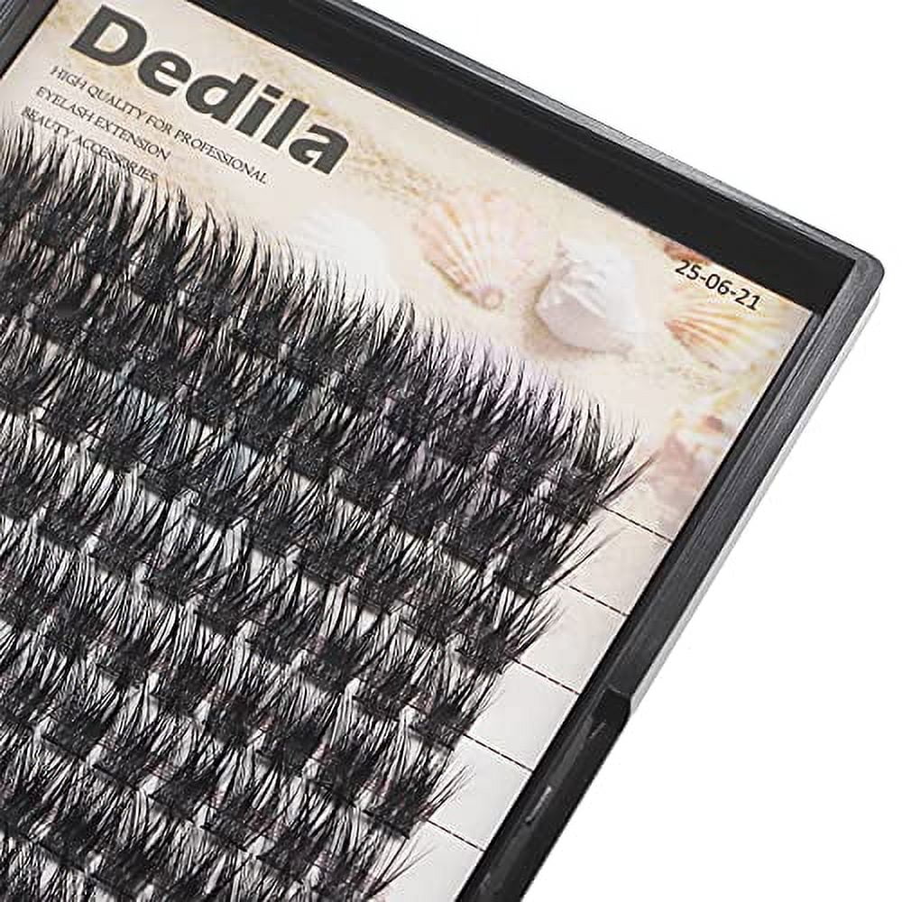 Dedila 120 Clusters Individual False Eyelashes Wide Stem D Curl ...