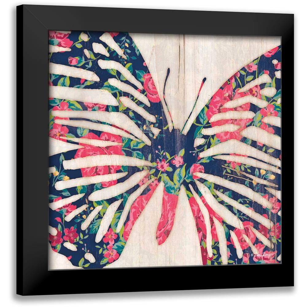 Dee Dee 12x12 Black Modern Framed Museum Art Print Titled - Floral ...