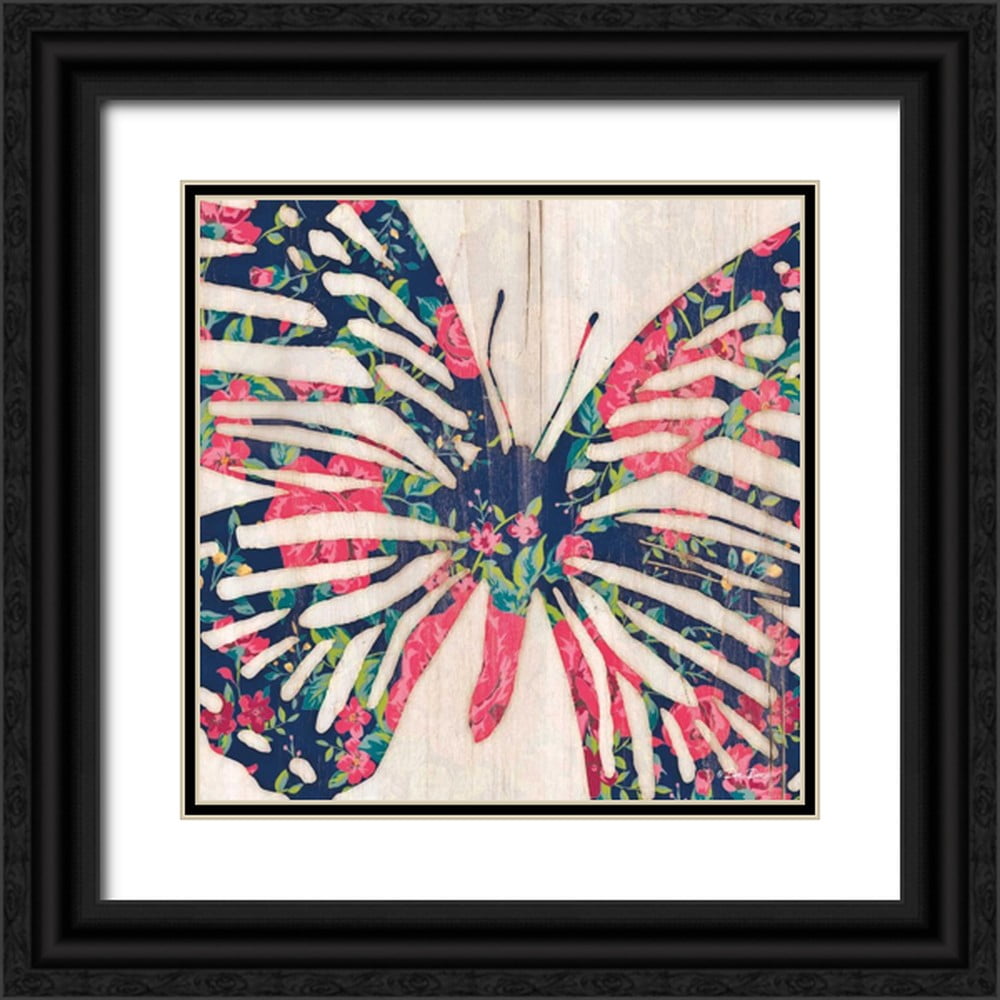 Dee Dee 12x12 Black Ornate Wood Framed with Double Matting Museum Art ...