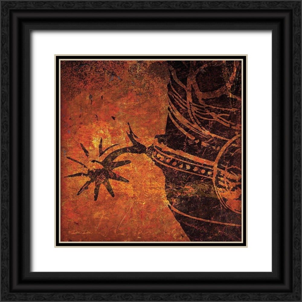 Dee Dee 12x12 Black Ornate Wood Framed with Double Matting Museum Art ...