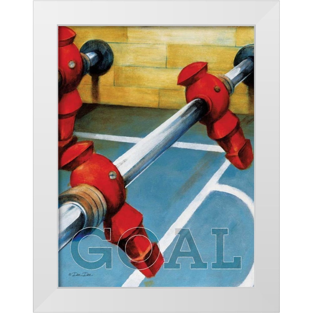 Dee Dee 12x14 White Modern Wood Framed Museum Art Print Titled - Goal ...