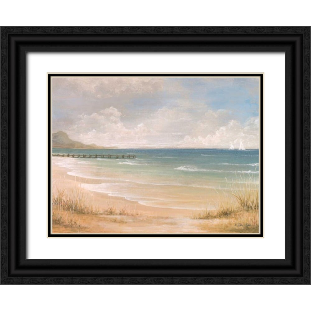 Dee Dee 14x12 Black Ornate Wood Framed with Double Matting Museum Art ...