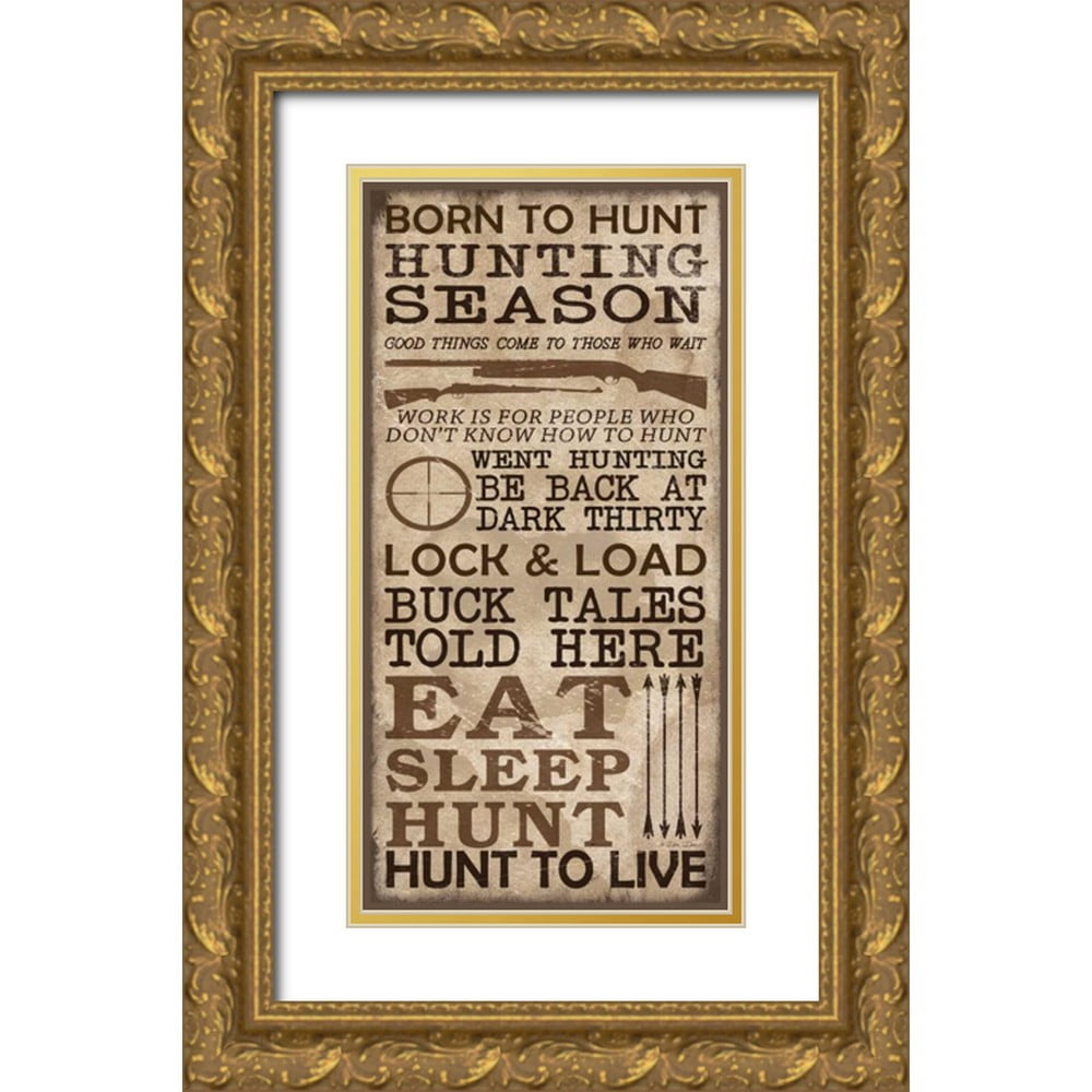 Dee Dee 14x24 Gold Ornate Wood Framed with Double Matting Museum Art ...