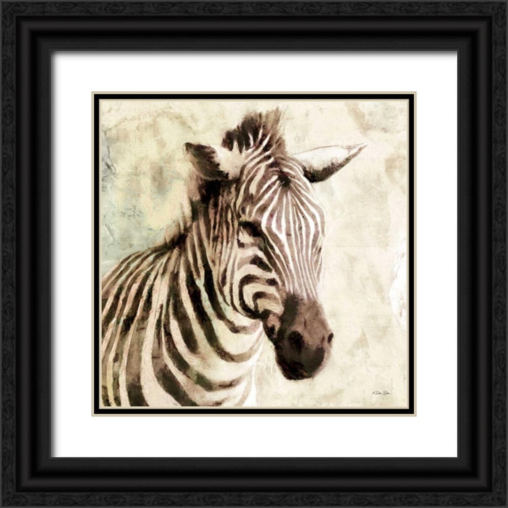 Dee Dee 15x15 Black Ornate Wood Framed with Double Matting Museum Art ...