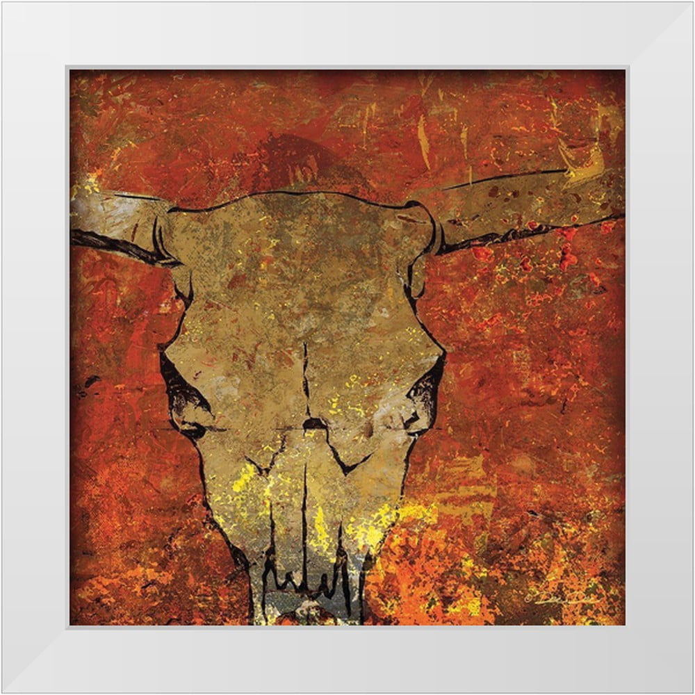 Dee Dee 15x15 White Modern Wood Framed Museum Art Print Titled - Skull ...