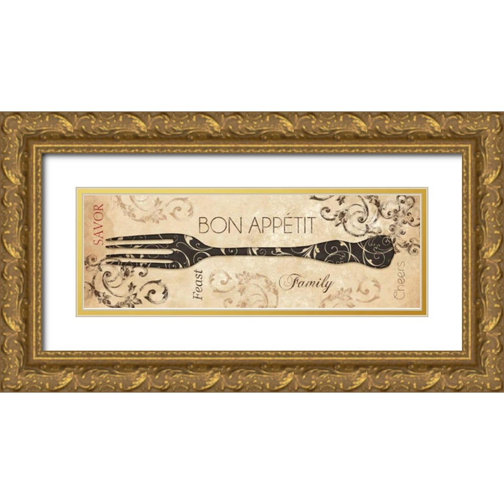 Dee Dee 24x11 Gold Ornate Wood Framed with Double Matting Museum Art ...