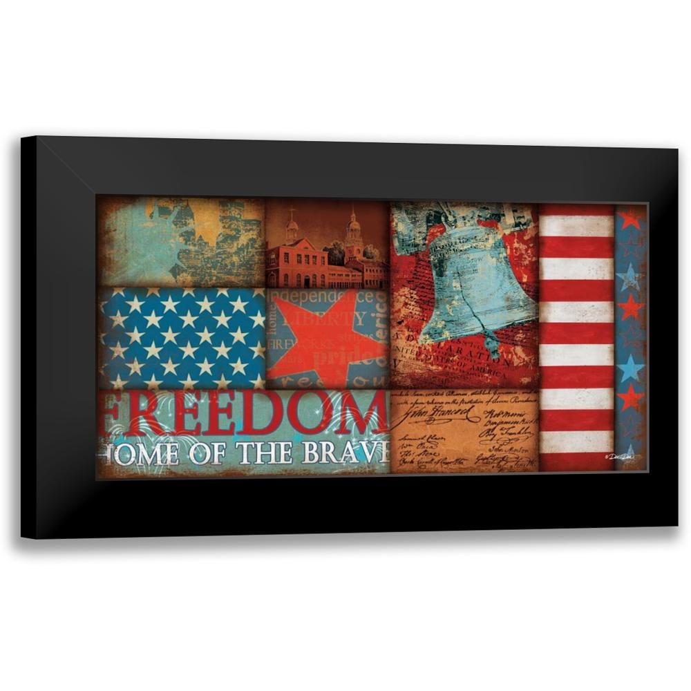 Dee Dee 24x14 Black Modern Framed Museum Art Print Titled - Freedom ...