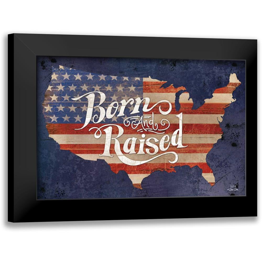 Dee Dee 24x17 Black Modern Framed Museum Art Print Titled - USA Born ...